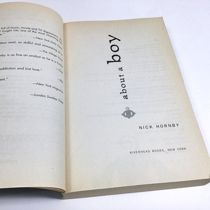 About a Boy - Nick Hornby - Vintage Paperback Book 1999 Riverhead ...