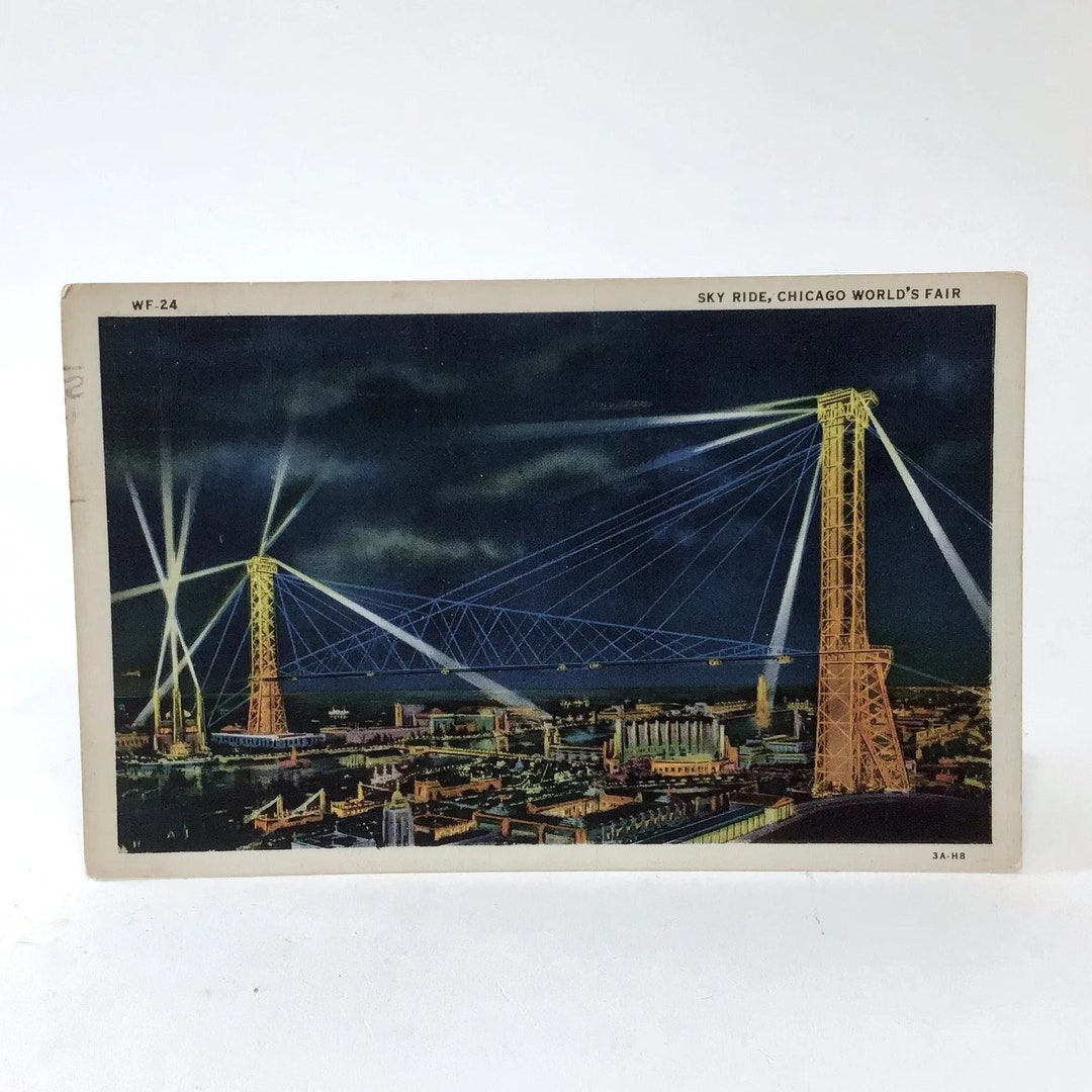 Sky Ride, Chicago World's Fair 1933 Linen Postcard Century of Progress ...
