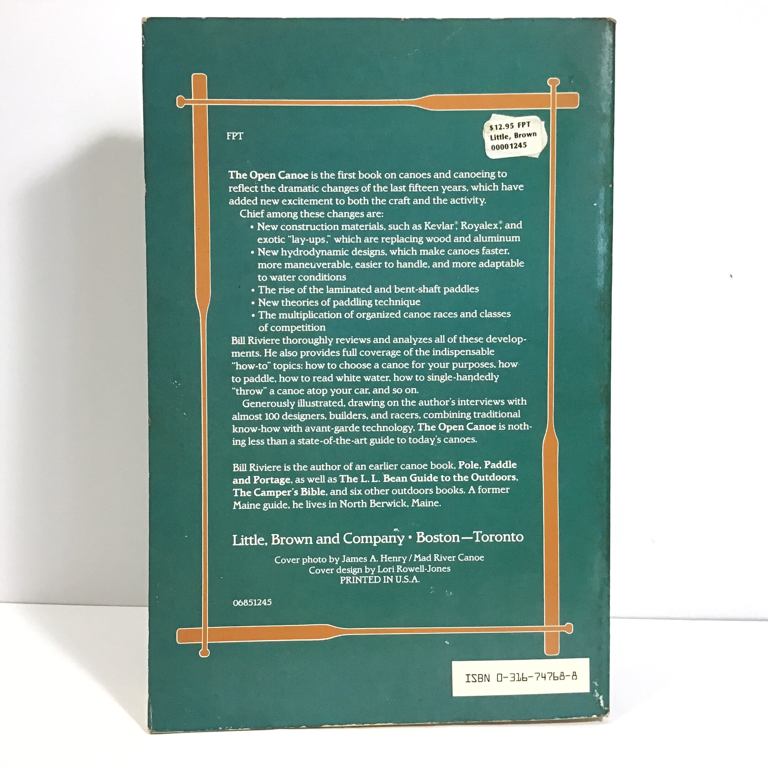 The Open Canoe - Bill Riviere - Vintage Paperback Book 1985 Little ...