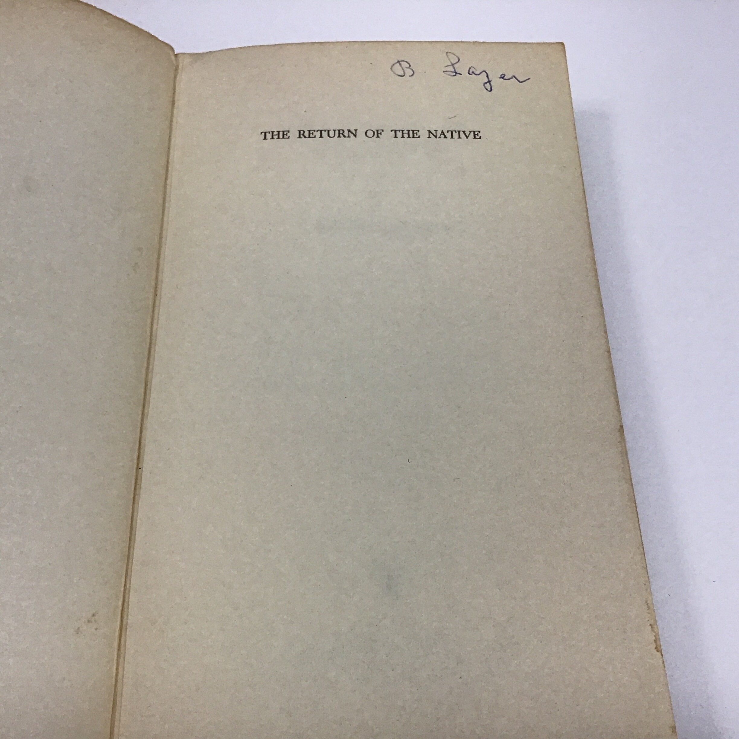 The Return of the Native - Thomas Hardy - Vintage 1960s Paperback ...