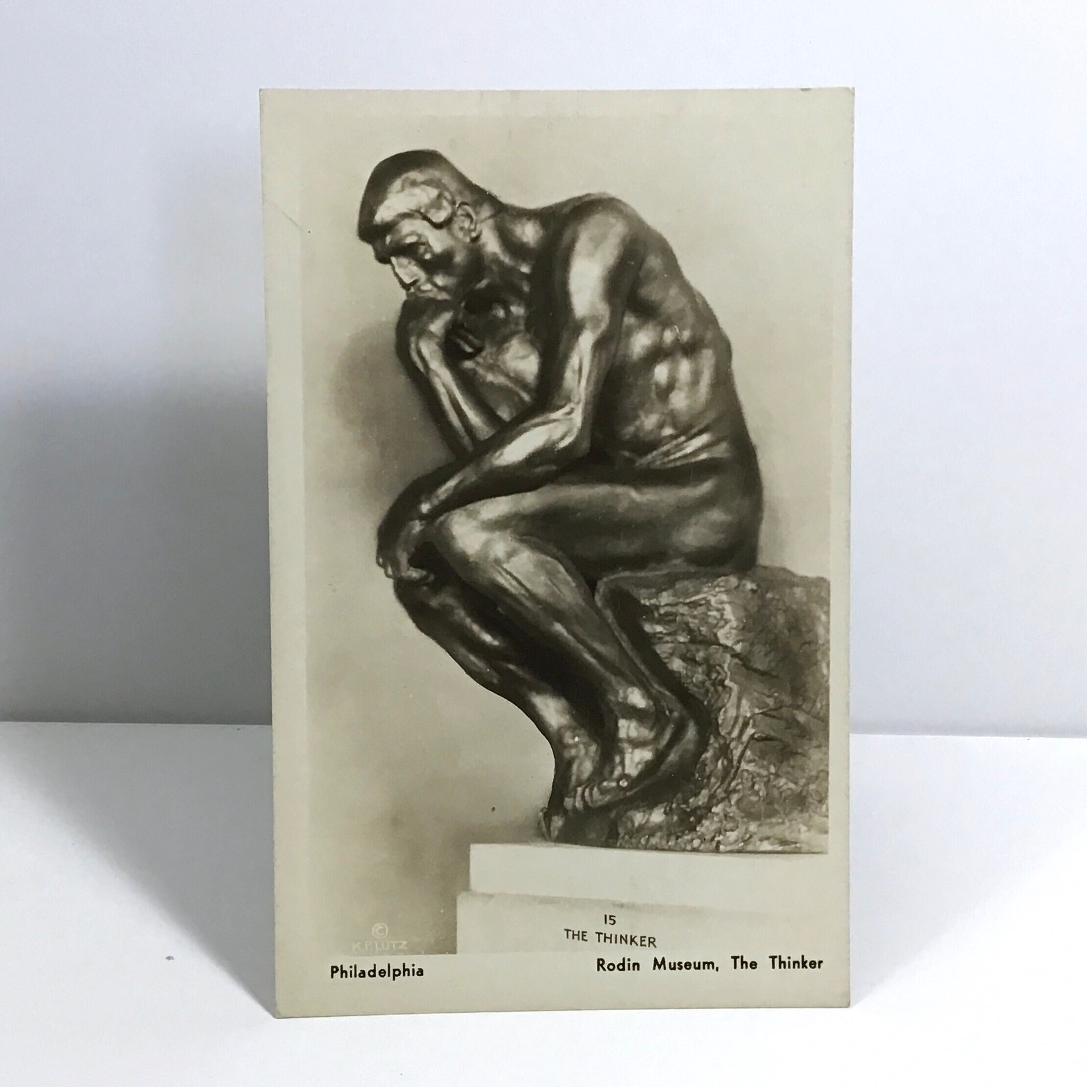 Original RPPC the Thinker Rodin Museum Philadelphia 1935 - Etsy
