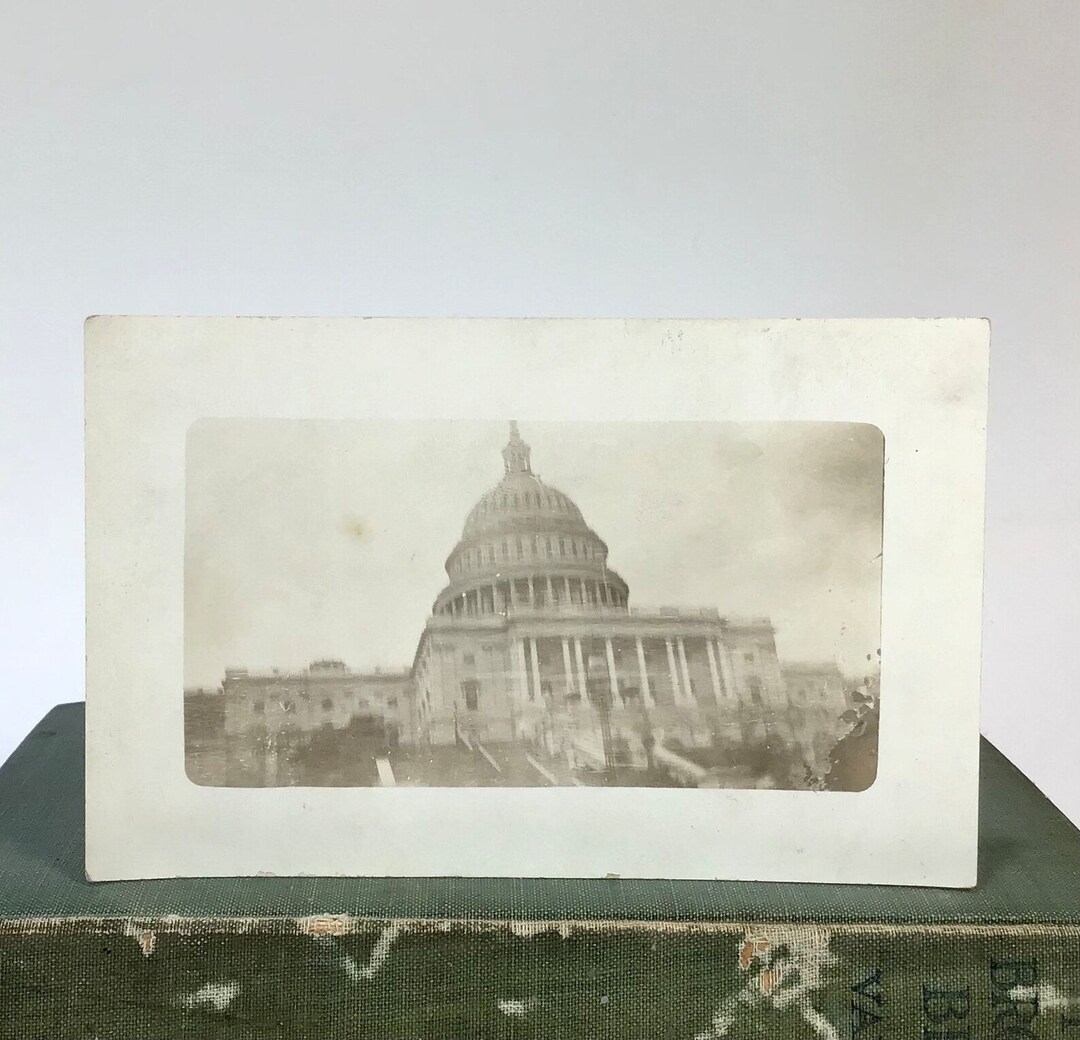 Vintage 1920s Rppc - US Capitol Building, Washington DC - Real Photo ...