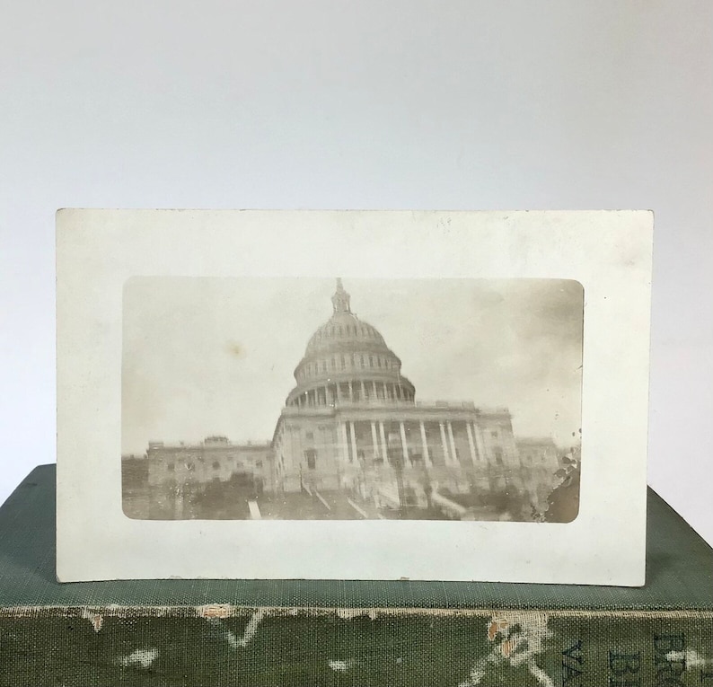 Vintage 1920s Rppc US Capitol Building, Washington DC Real Photo ...