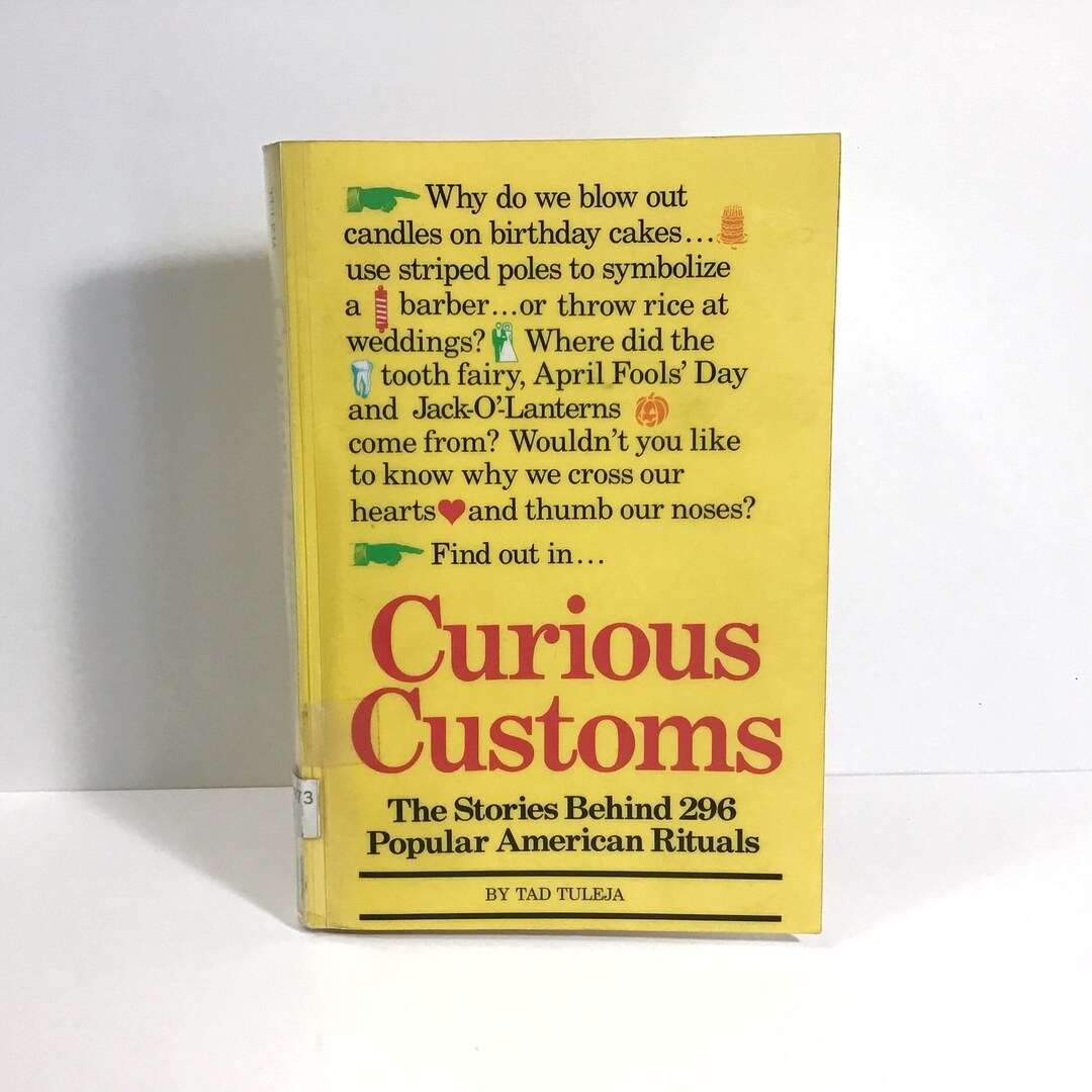 Curious Customs - Tad Tuleja - Vintage Paperback Book 1987 Harmony ...