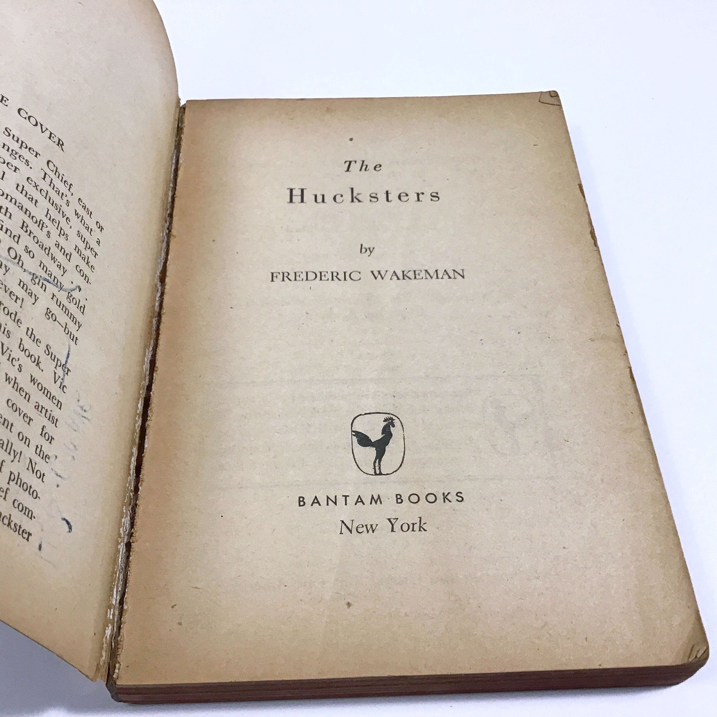 Hucksters - Frederic Wakeman - Vintage Paperback Book 1948 Bantam ...