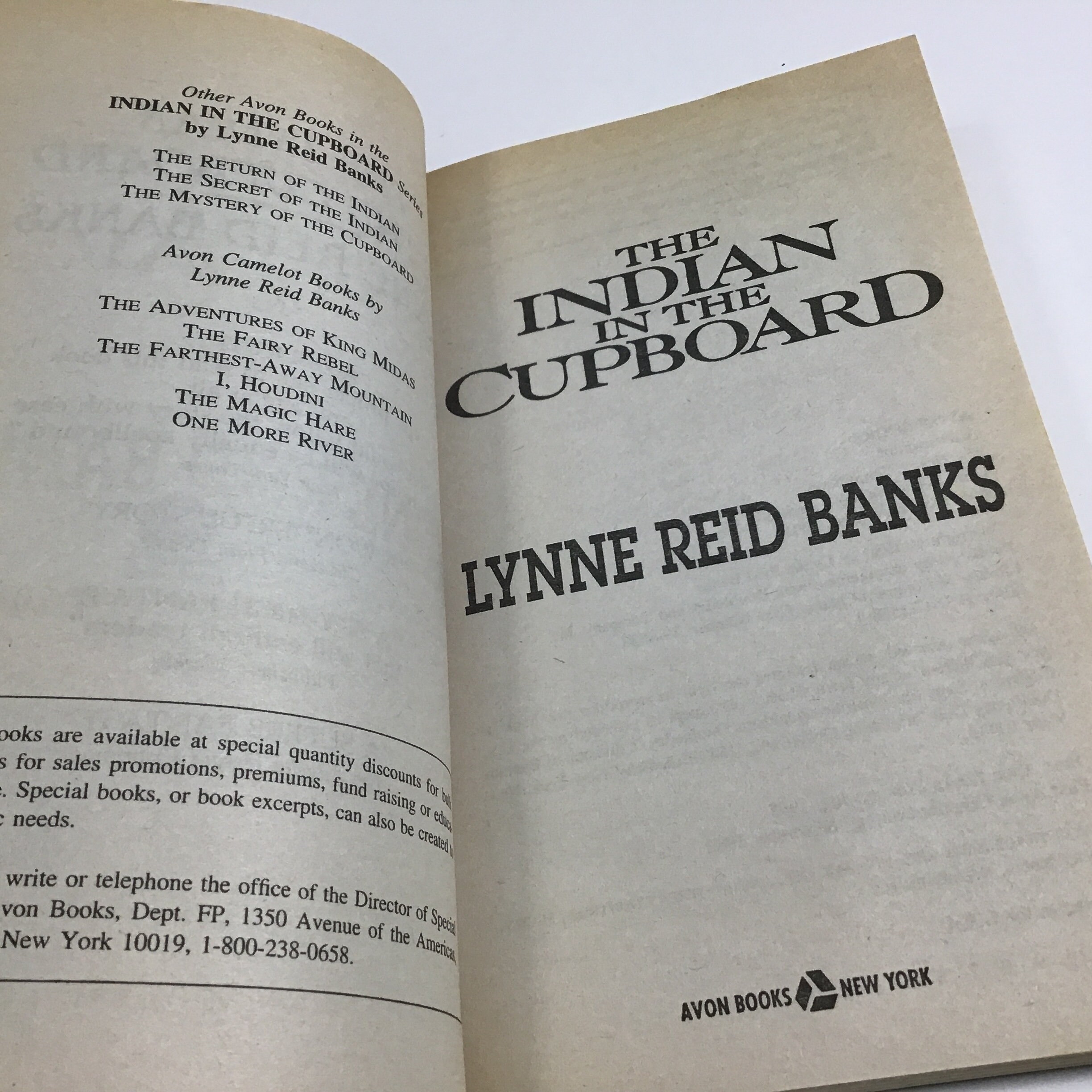 The Indian in the Cupboard - Lynne Reid Banks - Vintage Paperback Book ...