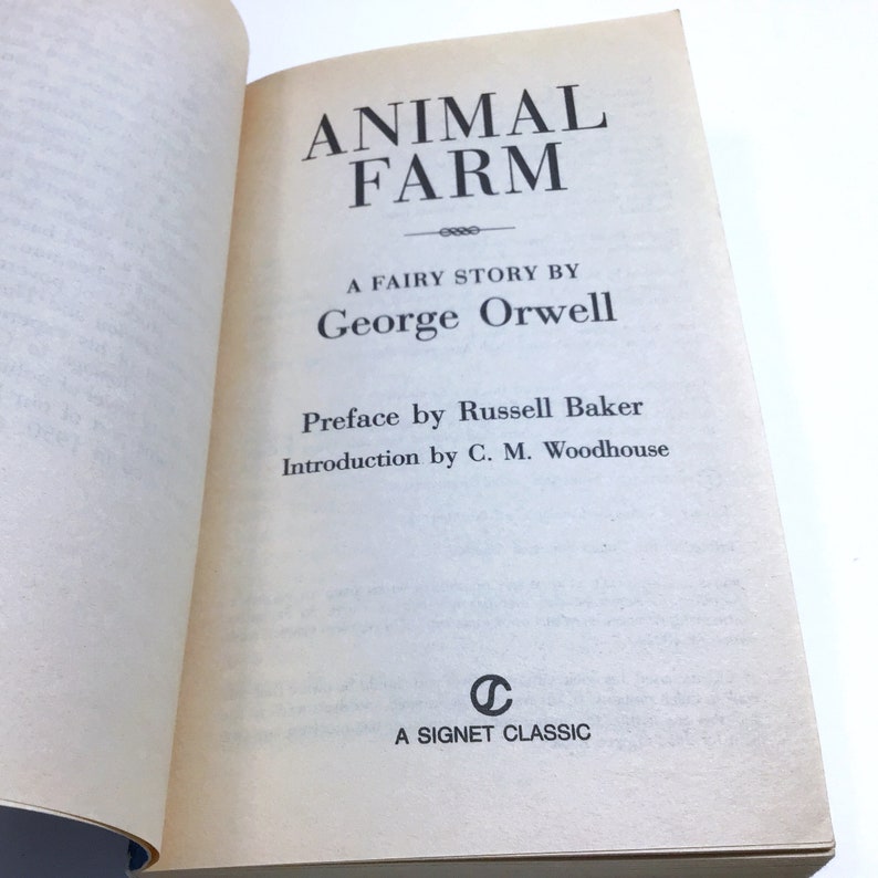 Animal Farm George Orwell Vintage Paperback Book 1996 Signet Classic ...