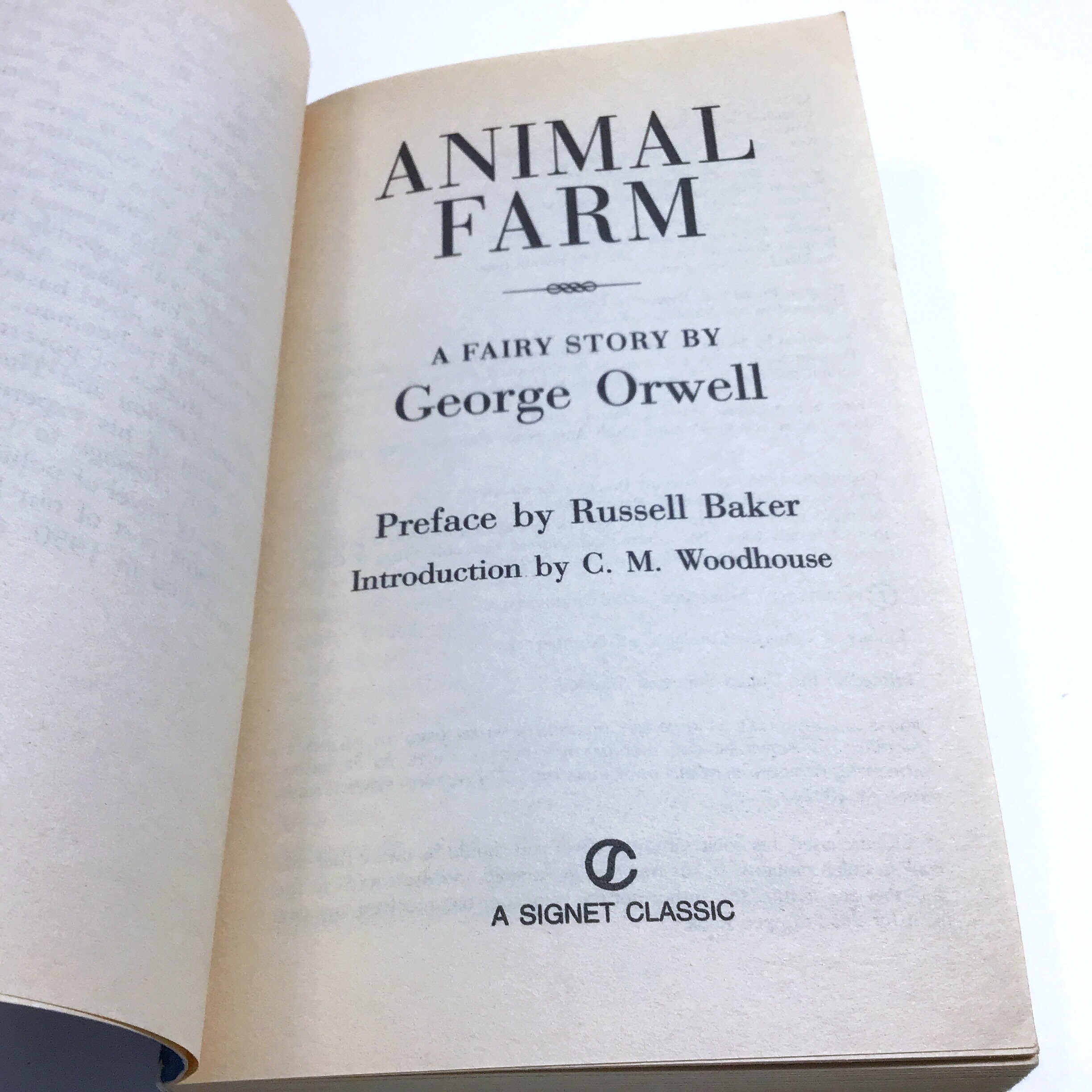 Animal Farm George Orwell Vintage Paperback Book 1996 Signet Classic ...