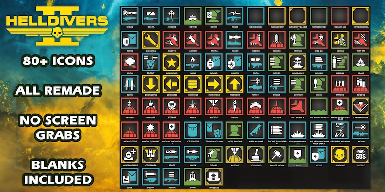 Helldivers 2 Stratagem Profile Plus Icon Pack, Gaming Accessories, Game Icons, Gamer Gifts ...