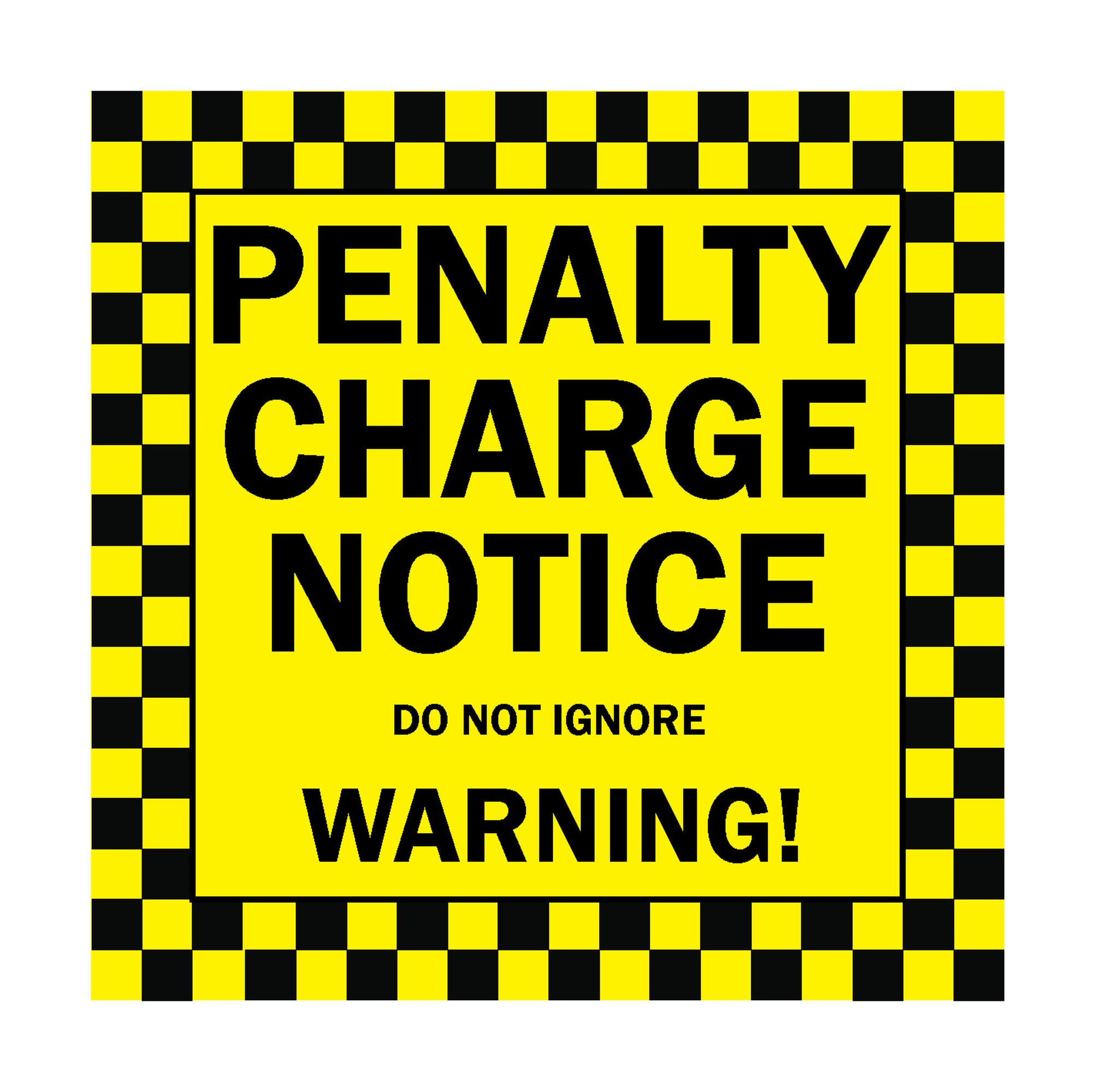 10x Novelty Yellow Parking Stickers for Illegall Parking and Penalty ...