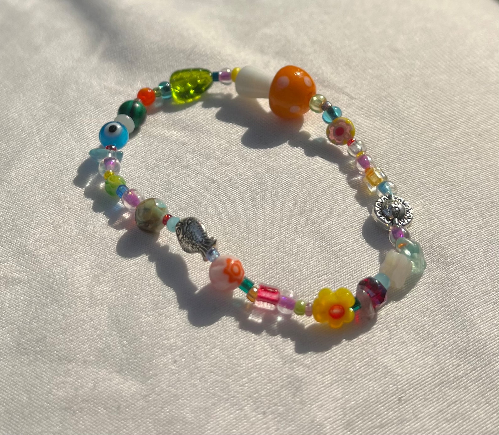 Handmade Colorful Custom Beaded Bracelet - Etsy