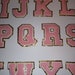 Self-adhesive Pink Chenille Letters, Sew on Letters, Chenille Letter ...