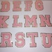 Self-adhesive Pink Chenille Letters, Sew on Letters, Chenille Letter ...