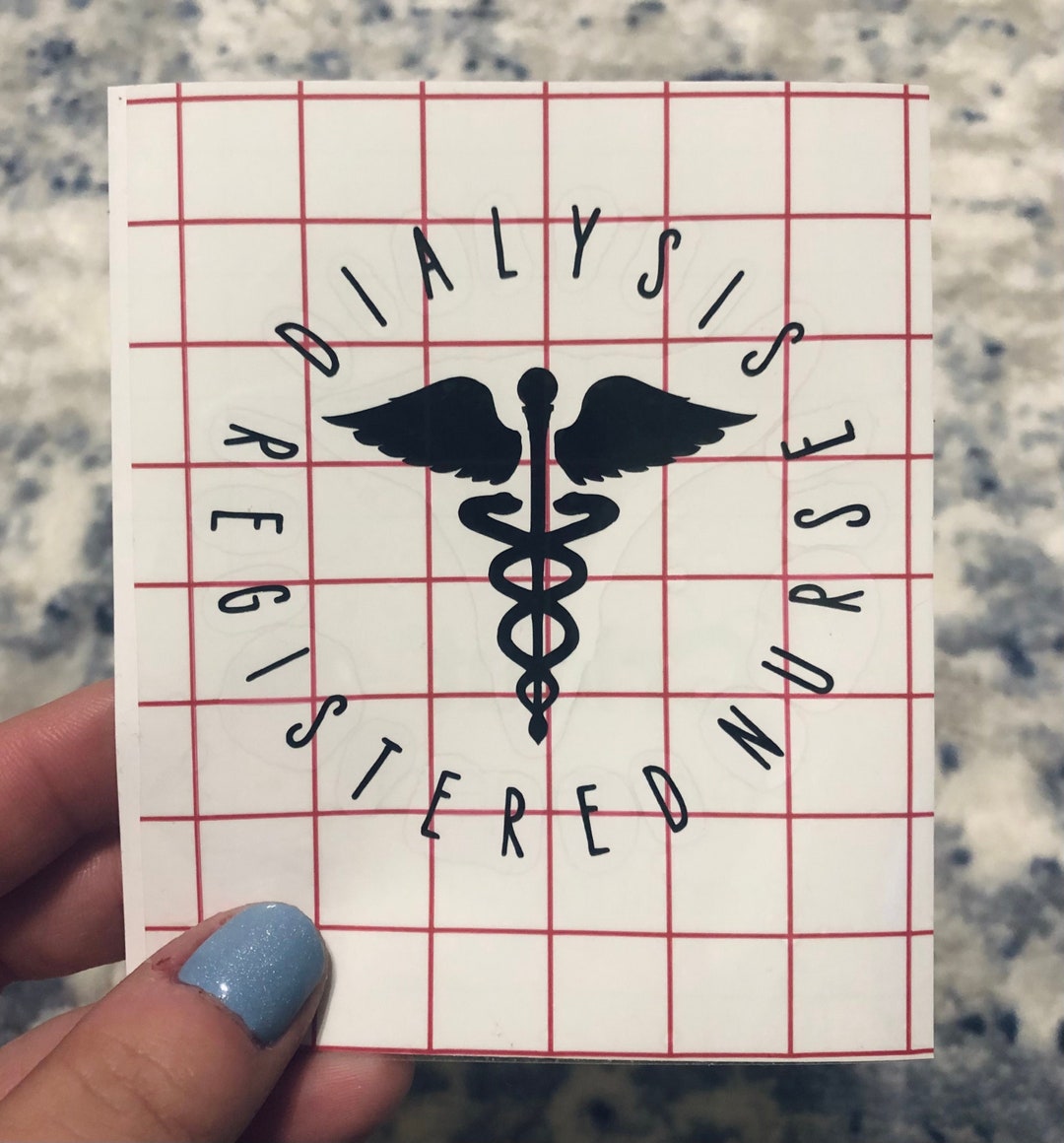 Dialysis Registered Nurse RN Vinyl Decal for Laptop Yeti - Etsy