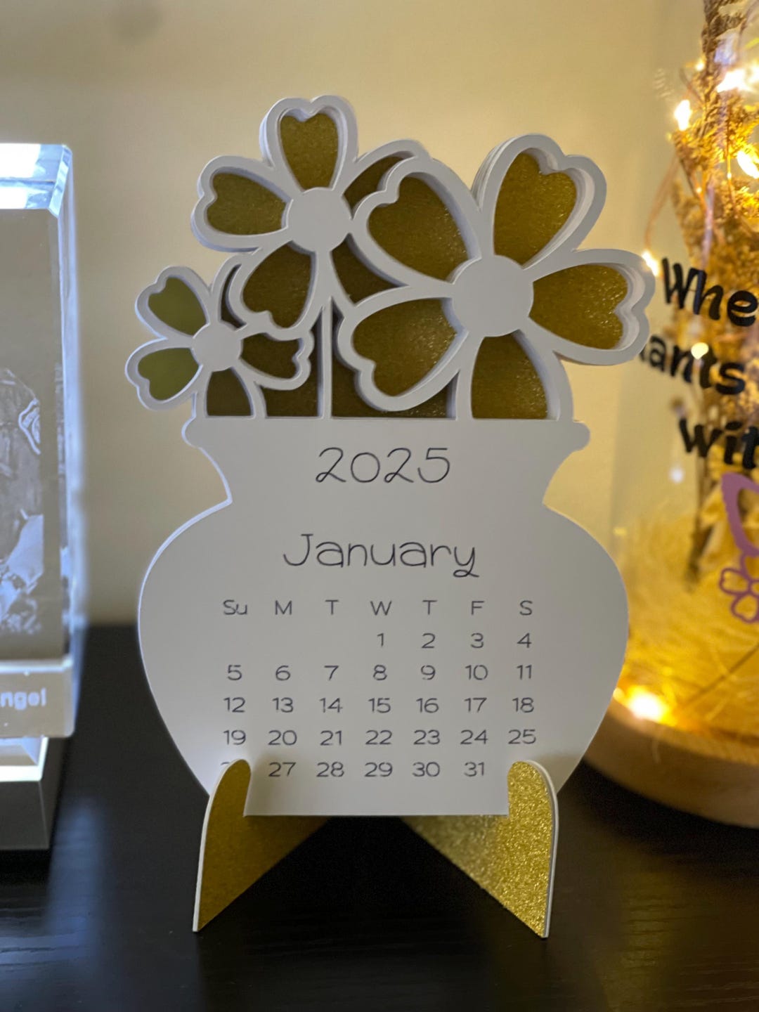 Floral Calendar. Desktop Calender. Personalized Calender. Custom ...