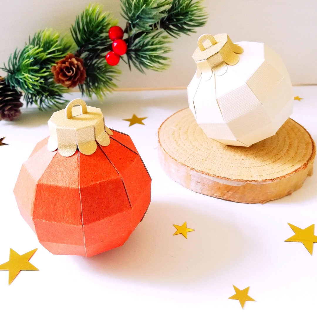 3D Papercraft Christmas Ball PDF SVG Cricut SVG Cricut Joy Christmas ...