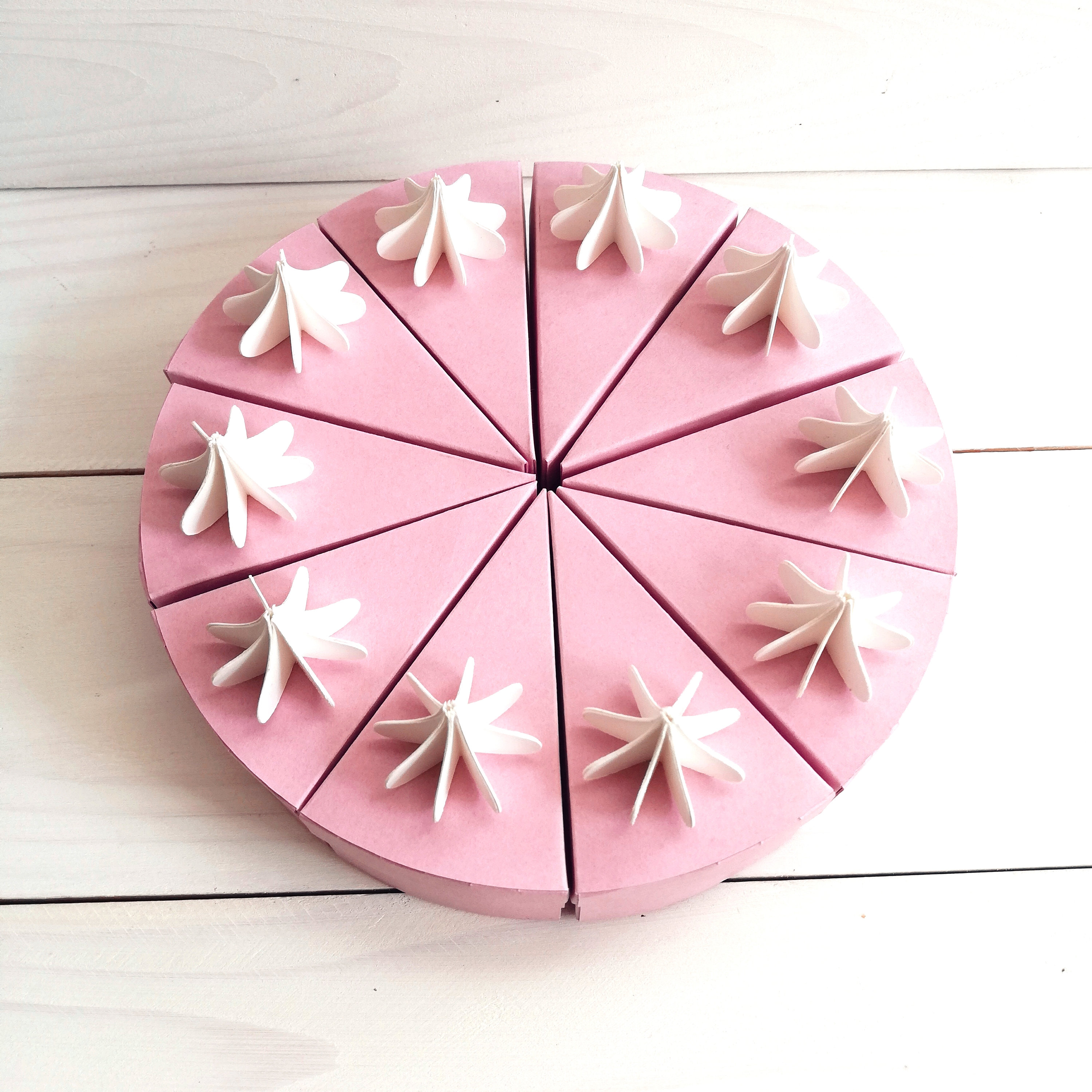 10 Parts Gabarits Boîtes Parts De Gâteau 4 Tailles SVG - Etsy