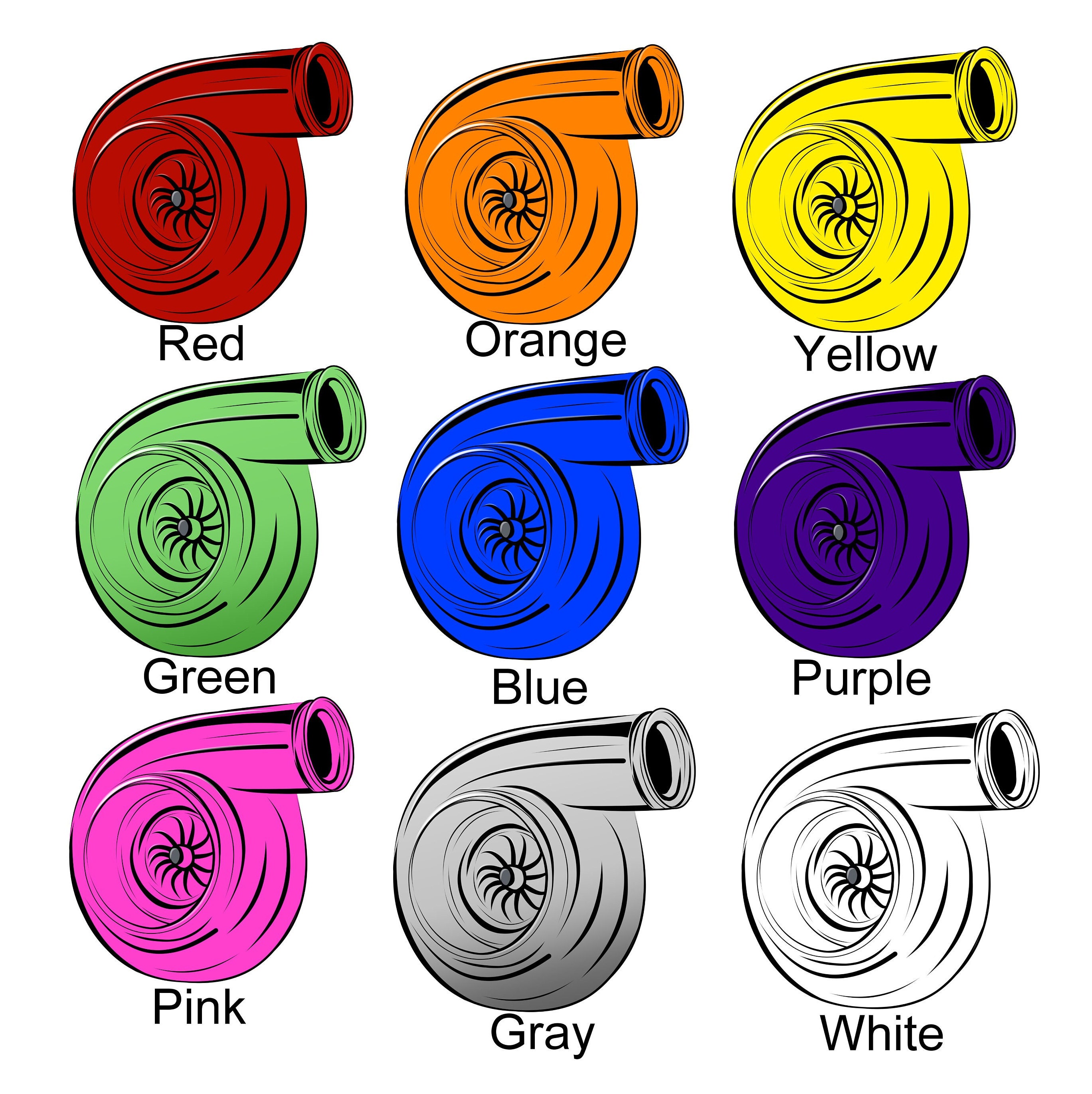 Turbo Vinyl Sticker - Etsy