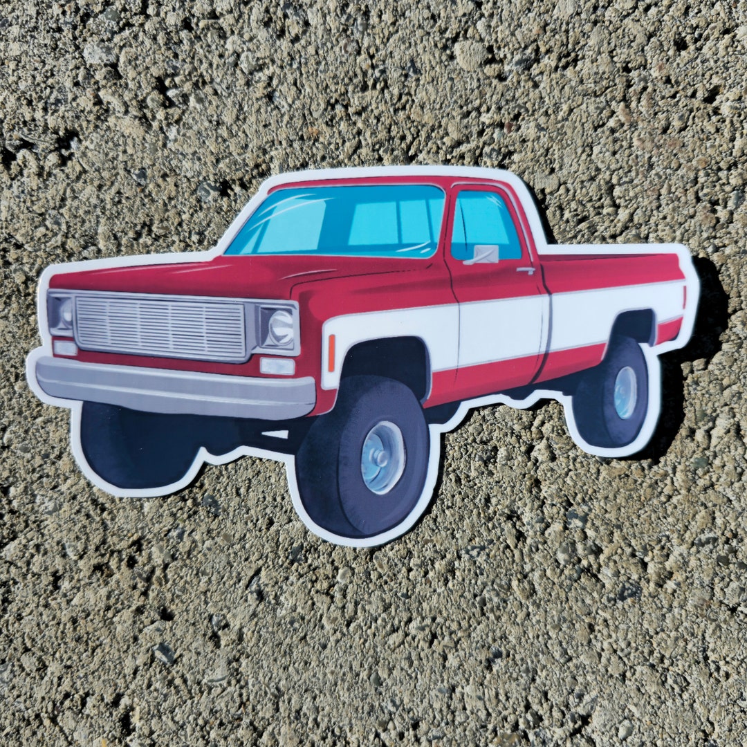 1970's Square Body Pick up Truck Vinyl Sticker Customizable Color - Etsy