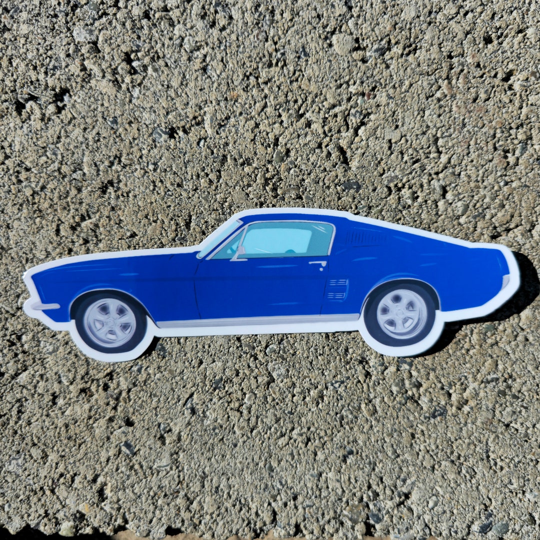 1967 Fastback Sticker Classic Car Vinyl Sticker Customizable Color - Etsy