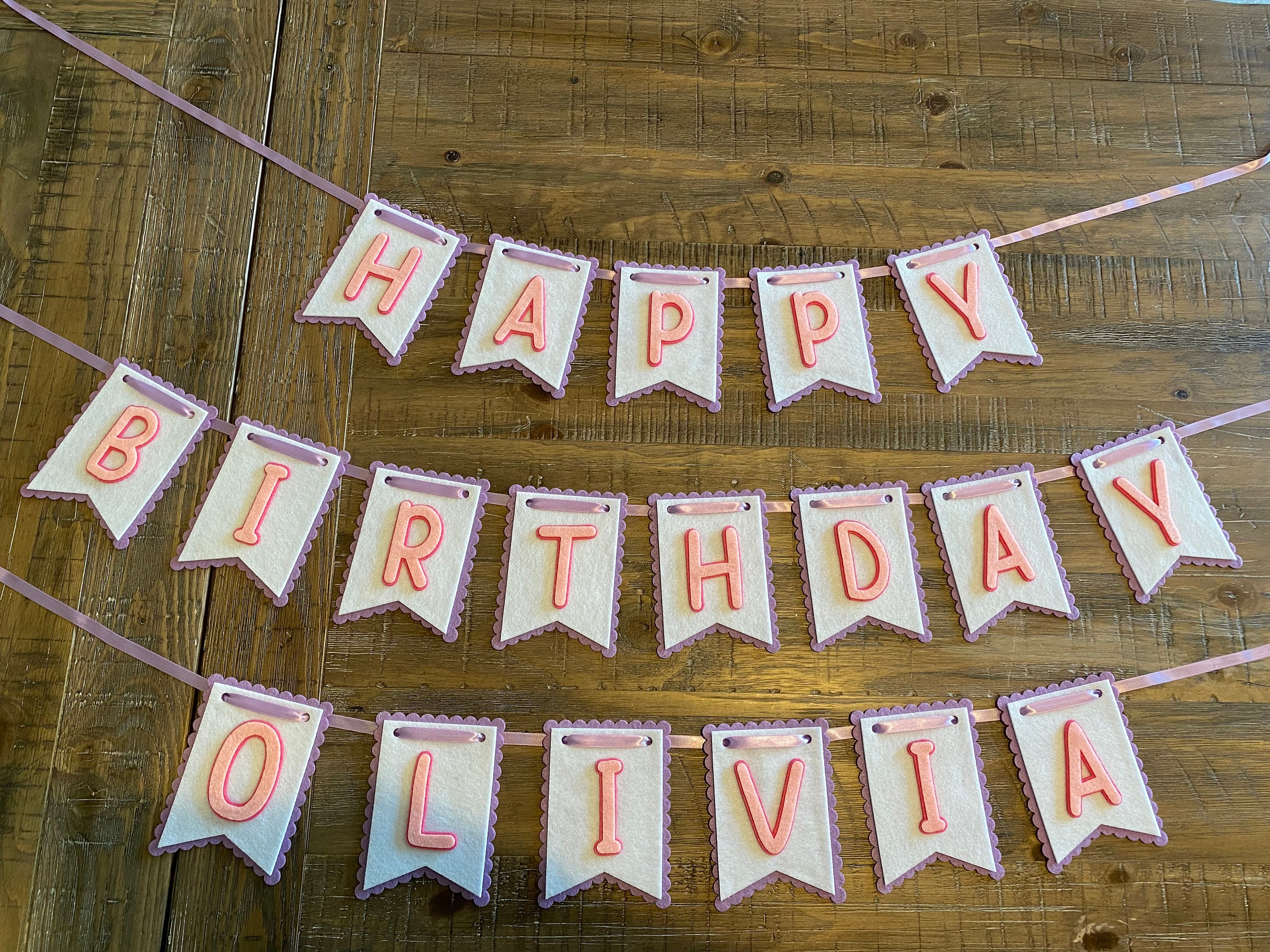 Felt Birthday Banner With Personalized Name// Birthday Banner - Etsy