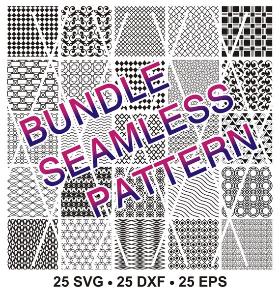 25 Seamless Patterns SVG Bundle Background Pattern SVG Cut - Etsy