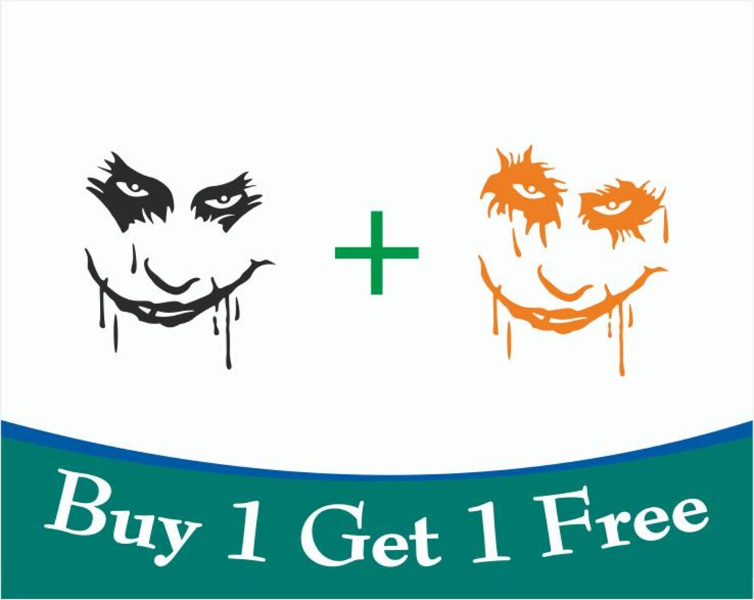 Joker Face Sticker Decal Vinyl Decal Wall Car Window A-4 CHOOSE COLOR ...