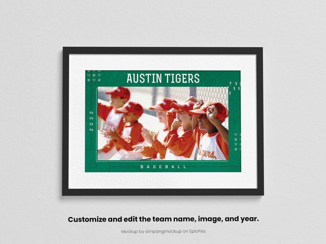 Customizable Baseball Team Poster, Downloadable Photoshop Template ...