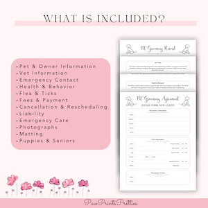 Pet Grooming Agreement Printable - Professional Dog Grooming Contract ...