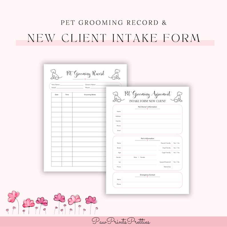Pet Grooming Agreement Printable - Professional Dog Grooming Contract ...