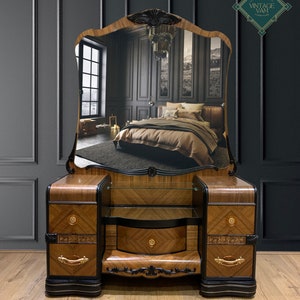 American 1930s Art Deco Waterfall Dressing Table/vanity. **SOLD** - Etsy UK