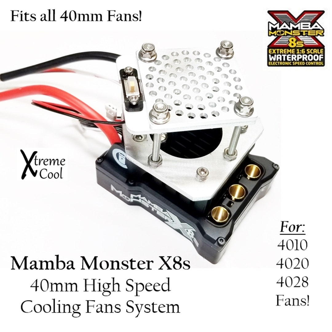 RCP Xtreme Cool Mamba Monster X 8s 40mm Cooling Fan Mount System 4010 ...