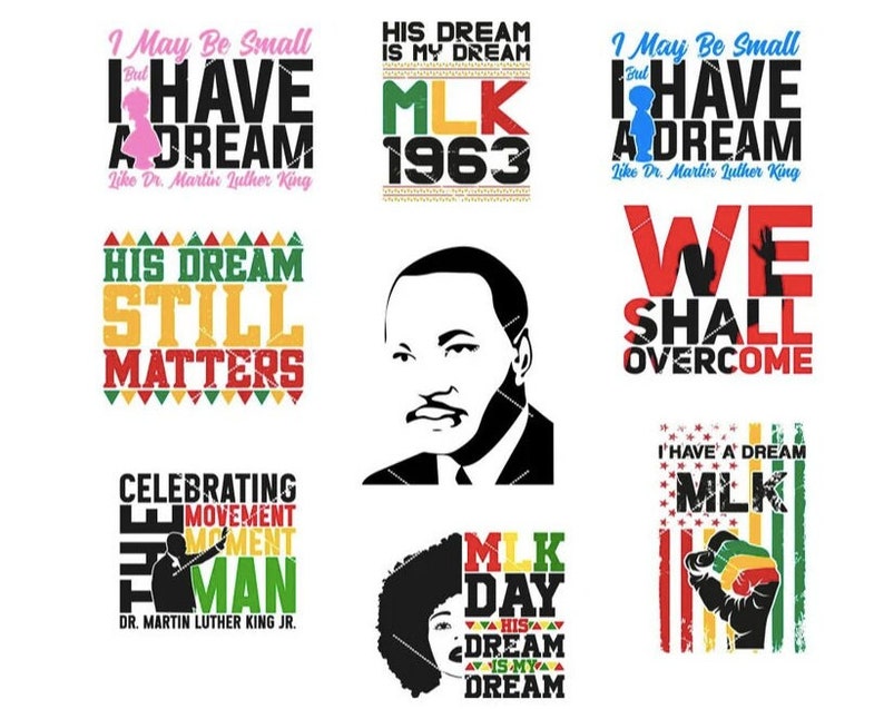 Martin Luther King PNG Bundle - Etsy