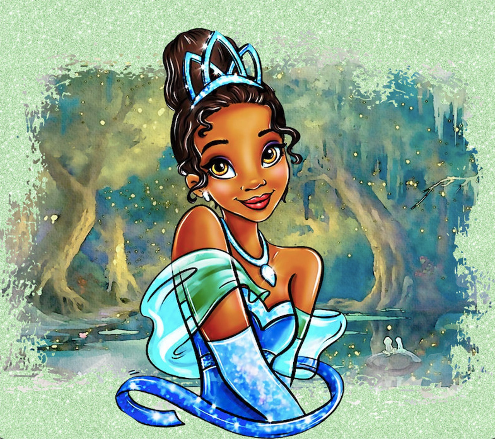 Princess Tiana 20oz Tumbler PNG Wrap Sublimation - Cartoon Tumbler PNG ...