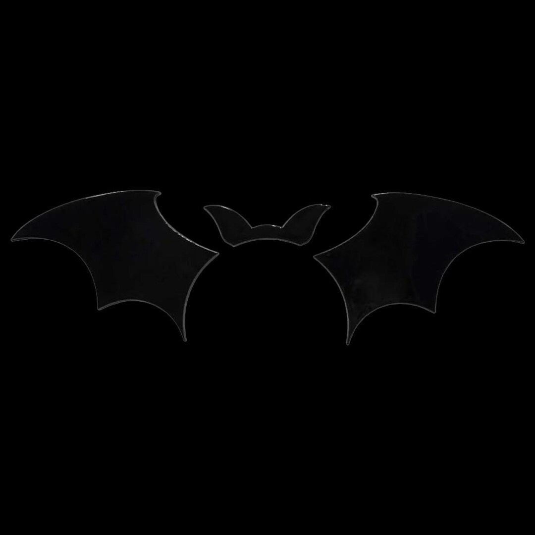 Segmented Bat Black Stick on Emblem - Etsy