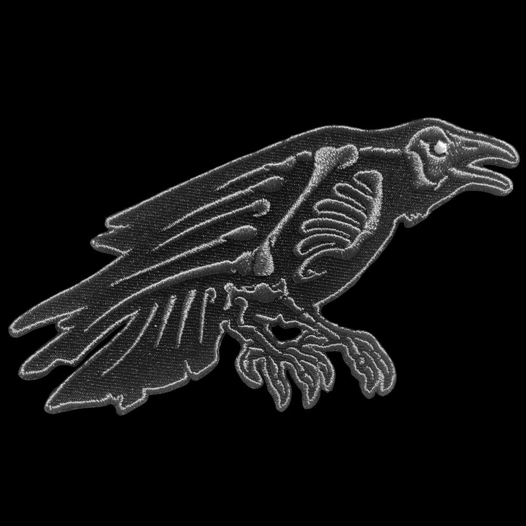 Skelli Bones Raven Patch - Etsy