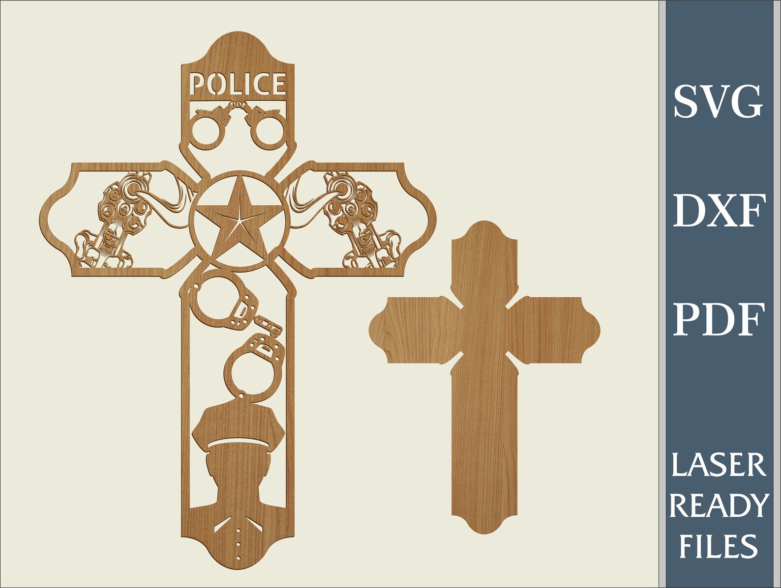 2 Police Cross Svg Digital File Download 2 Dxf Pdf Png Svg 2 Law ...