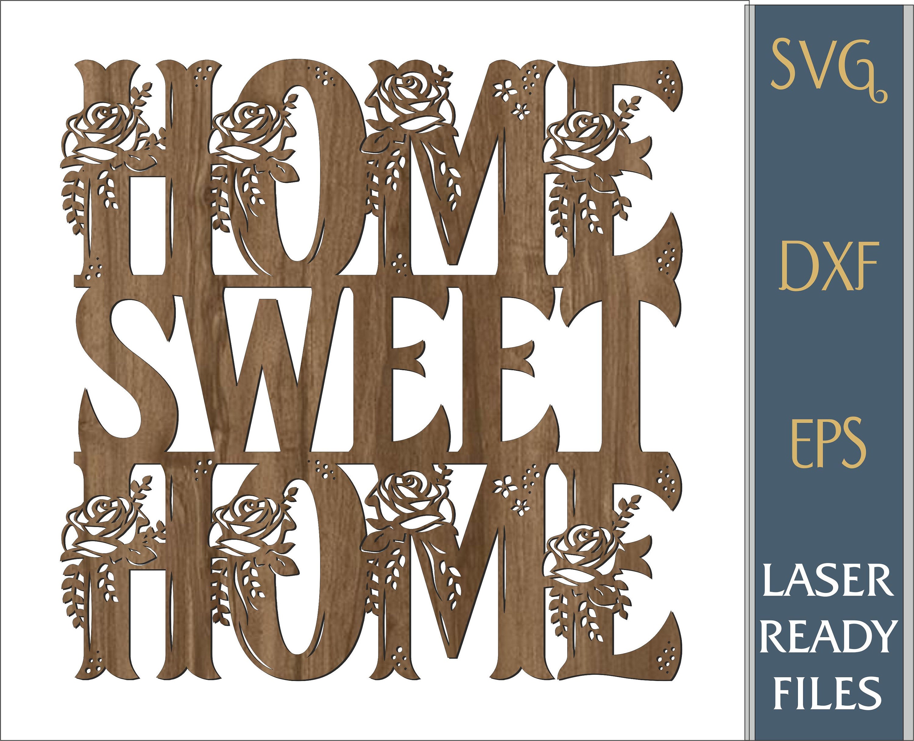 Love, Home Sweet Home Laser Cut File. Wall Decor. Svg Eps Dxf.the Size ...