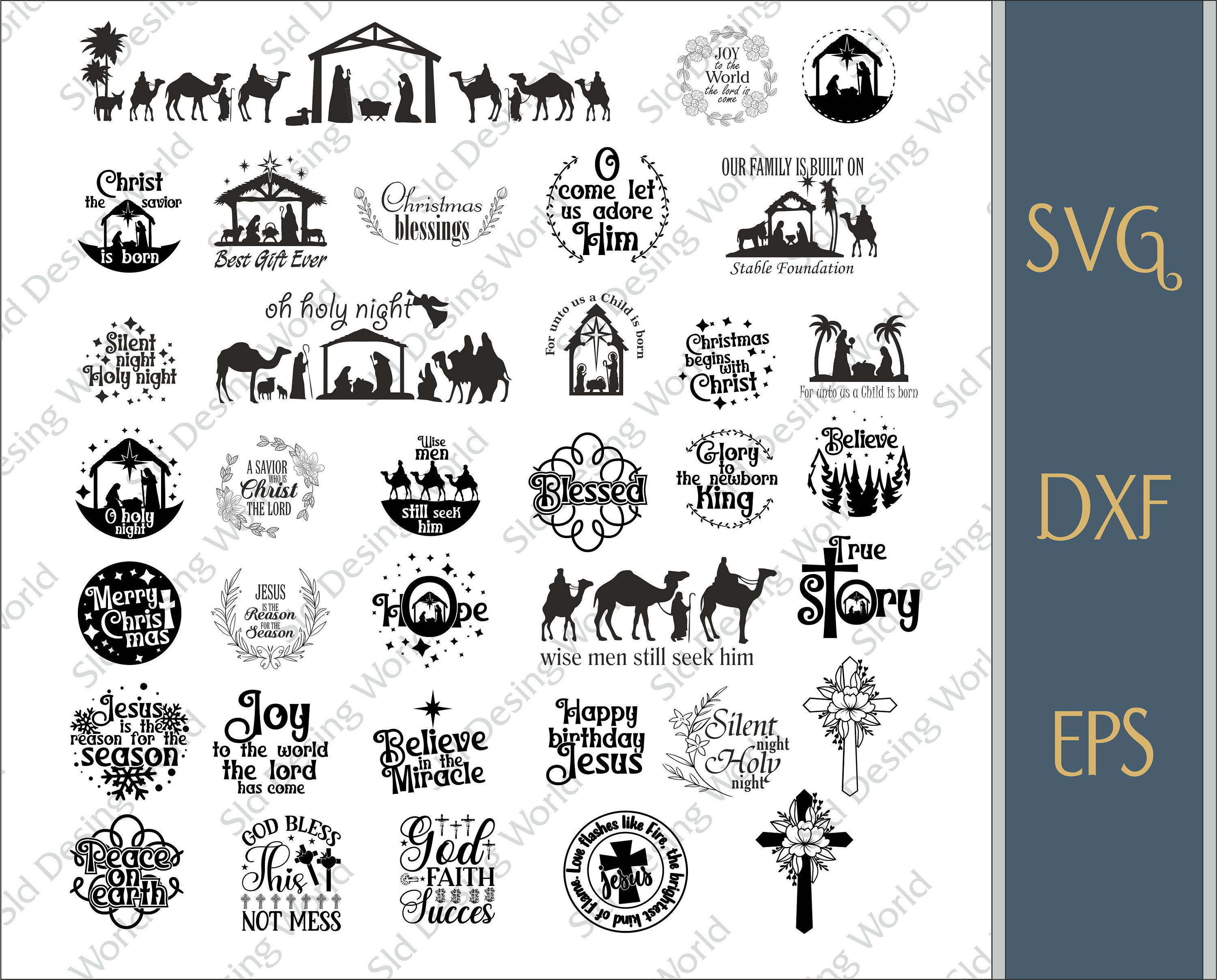 35 Christian Christmas Svg, Nativity Svg,christian Svg, Christmas Svg ...