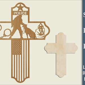 2 Police Cross Svg Digital File Download 2 Dxf Pdf Png Svg 2 Law ...