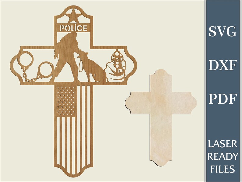 2 Police Cross Svg Digital File Download 2 Dxf Pdf Png Svg 2 Law ...