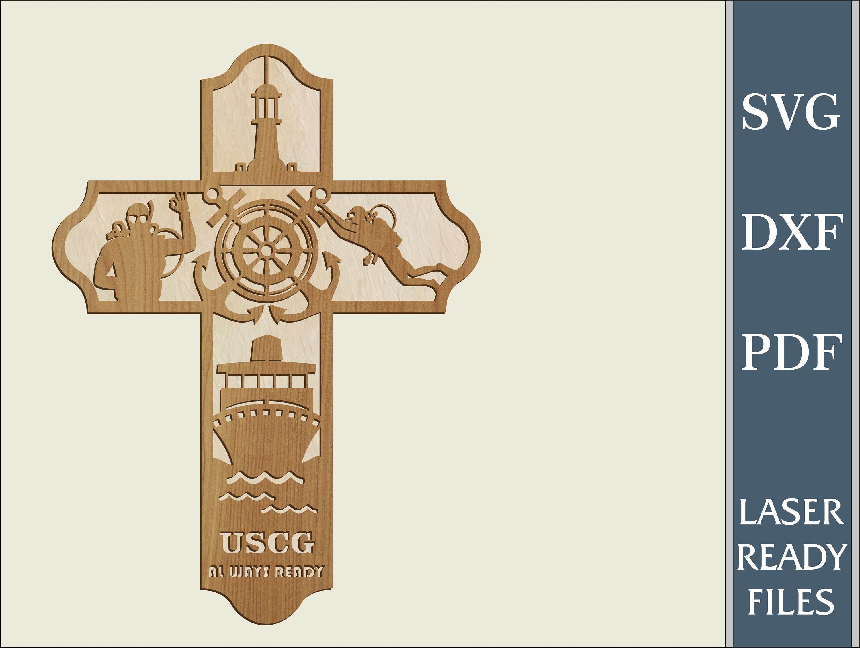 2 Coast Guard Cross Svg Cross Svg File Cross Clipart - Etsy UK