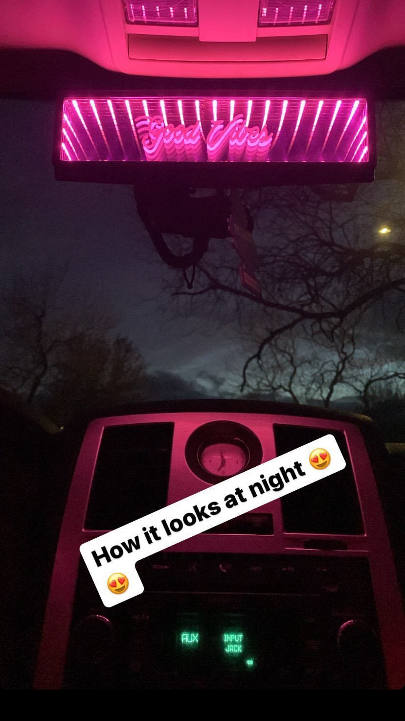 LED Custom Rear View Mirror - Etsy