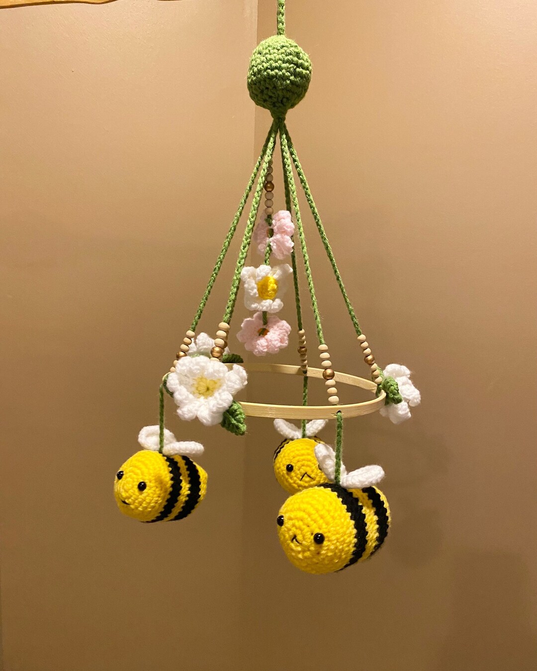 Flowers and Bees Hand-crafted Crochet Baby Mobile - Etsy