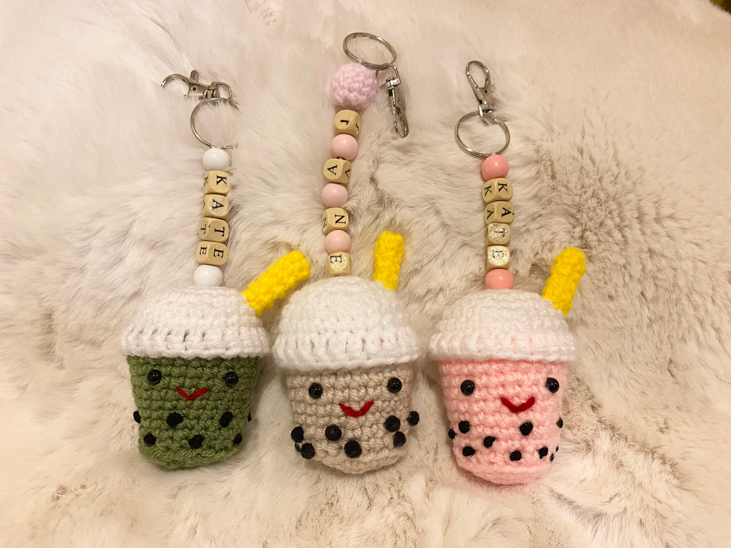 Bubble Tea Crochet Ornament or Keychain - Etsy