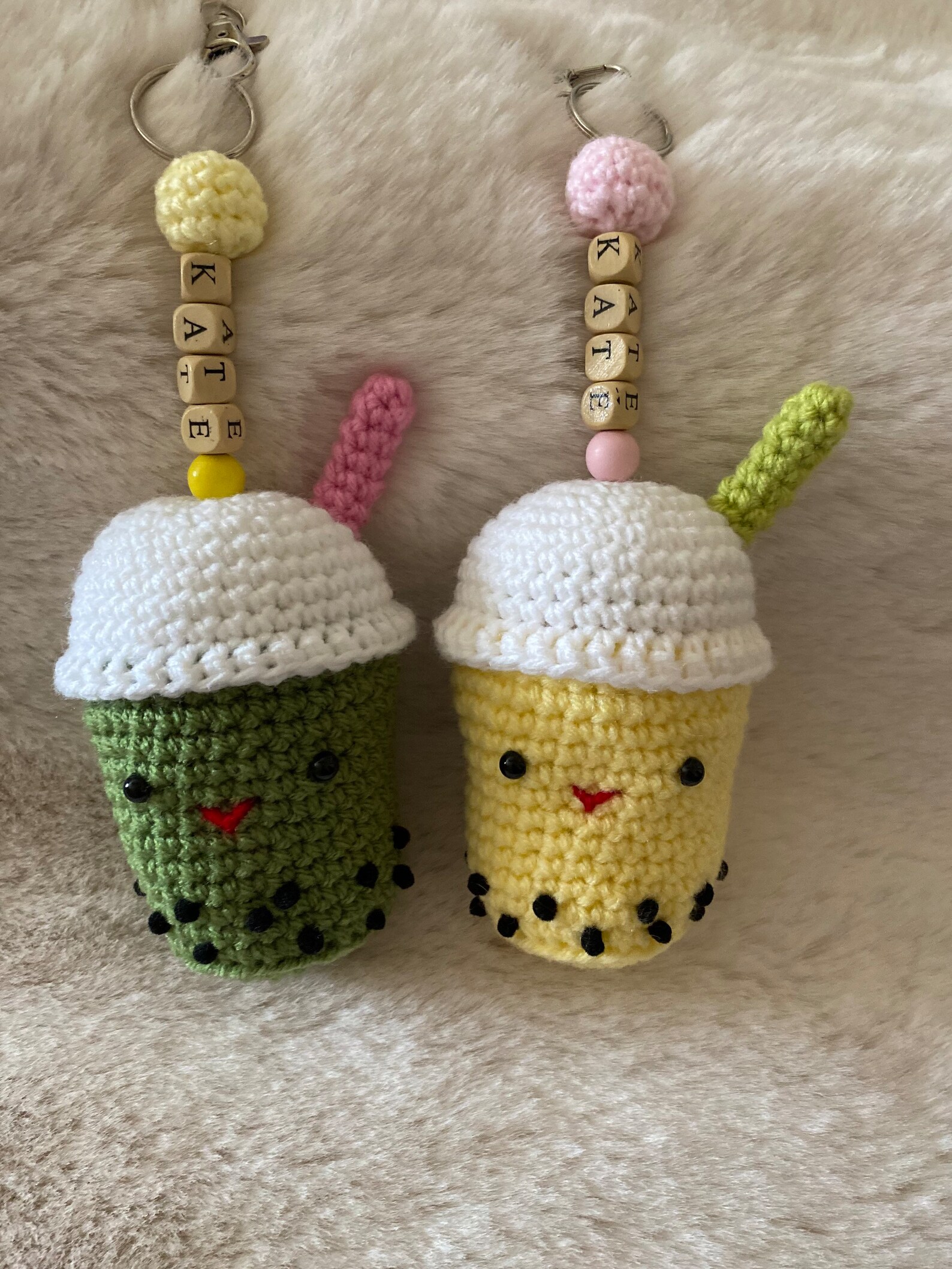 Bubble Tea Crochet Ornament or Keychain - Etsy