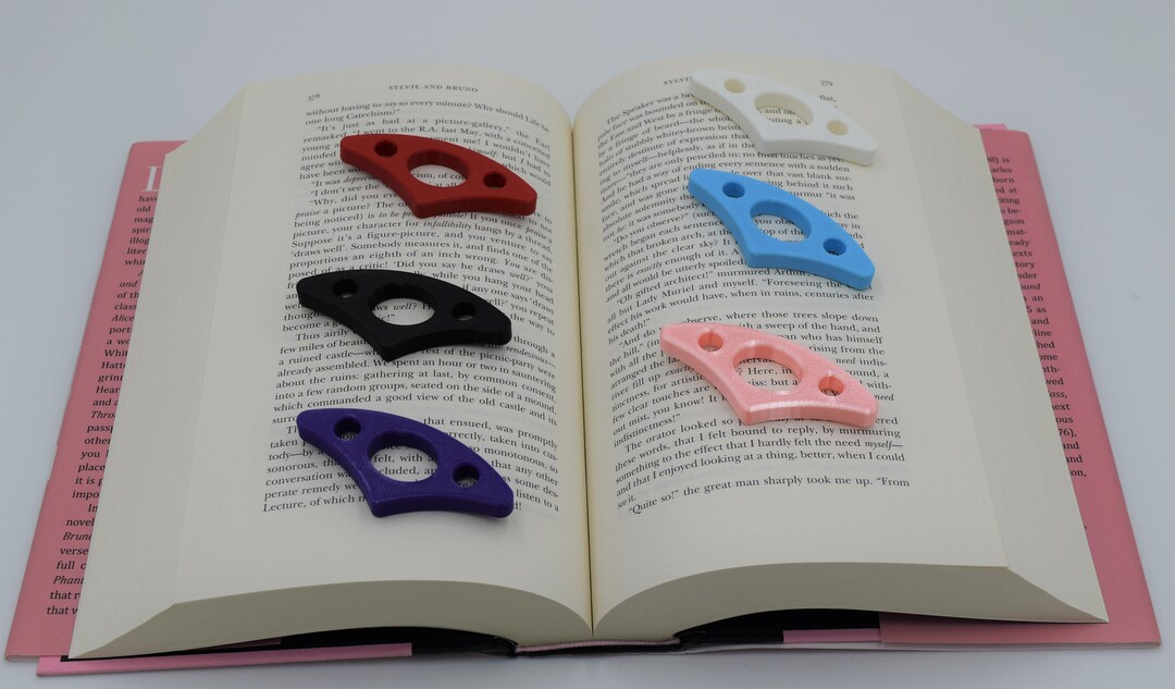 One Handed Book Page Holder | Pack of 2 | Thumb Page Holder | Bookworm ...