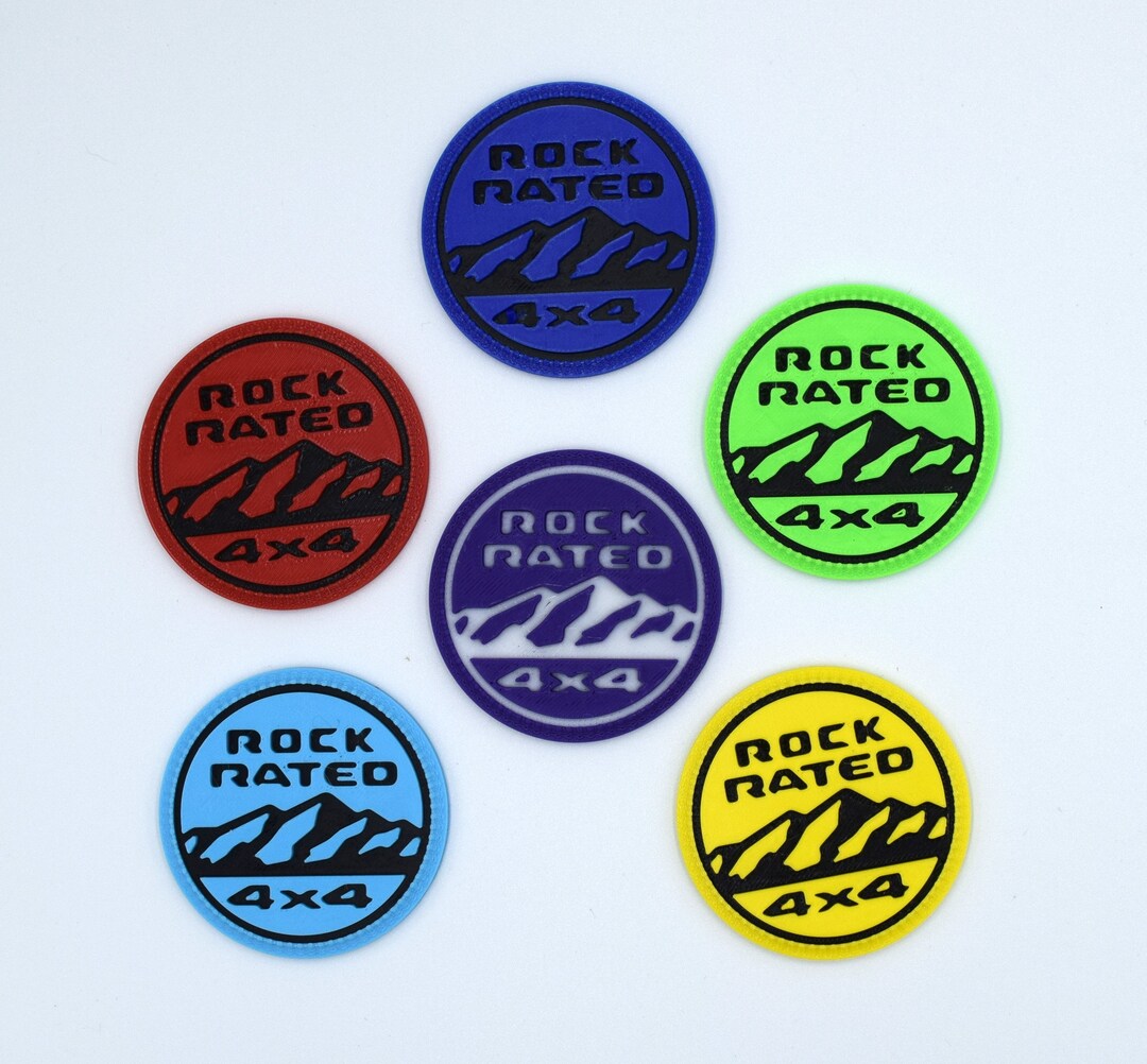 Custom Jeep Badge: 3D Printed Rock Rated Emblem - Etsy