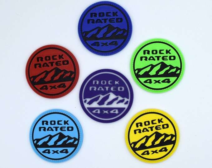 Custom Jeep Badge: 3D Printed Rock Rated Emblem - Etsy