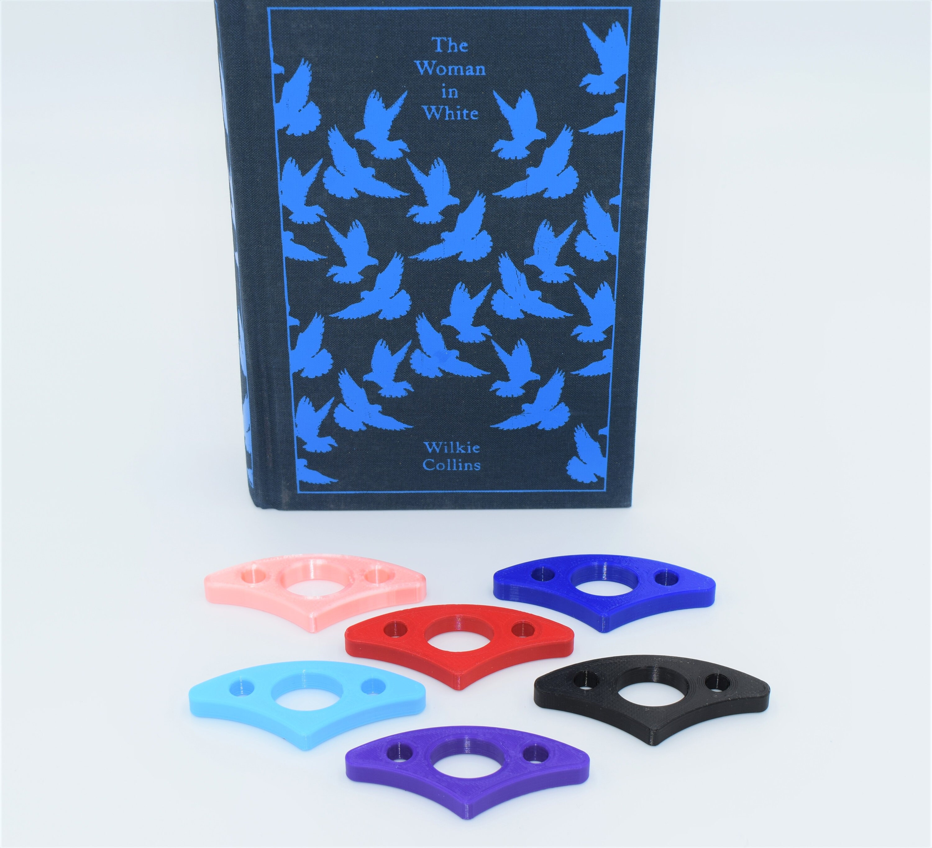 One Handed Book Page Holder Pack of 2 Thumb Page Holder Bookworm Book ...